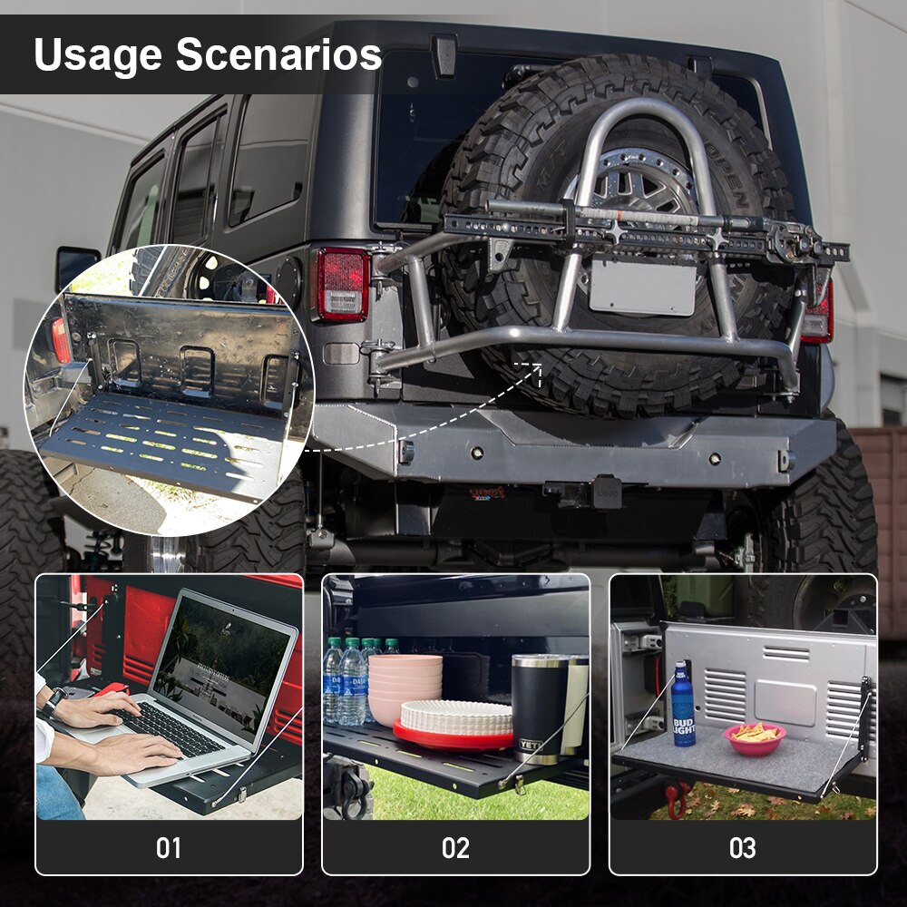 Metal Flexible Tailgate Table Rear Trunk Door Rack... – Vicedeal