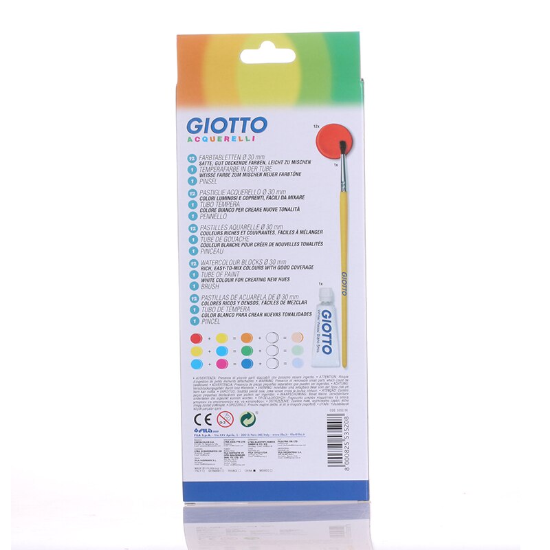 12 italy color original GIOTTO solid water color c... – Vicedeal