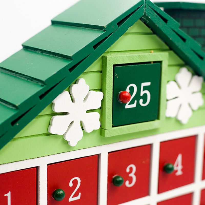 Christmas Wooden House Countdown Advent Calendar C... – Vicedeal