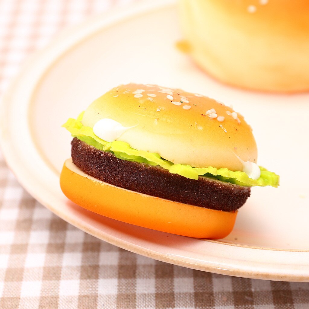 Soft Simulated Burger Bread Squishies Doll For Kid... – Grandado