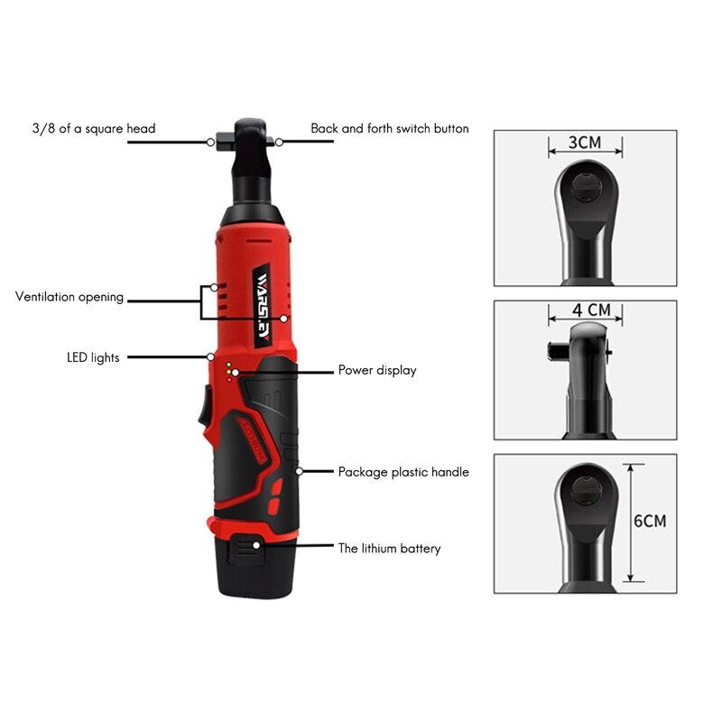 HEMUYOU 60N.M Cordless Electric Wrench, Ratchet Wr... – Grandado