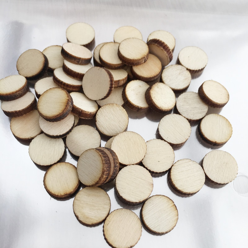 100 Pcs Blank Stukken Hout Slice Ronde Onvoltooide... – Grandado