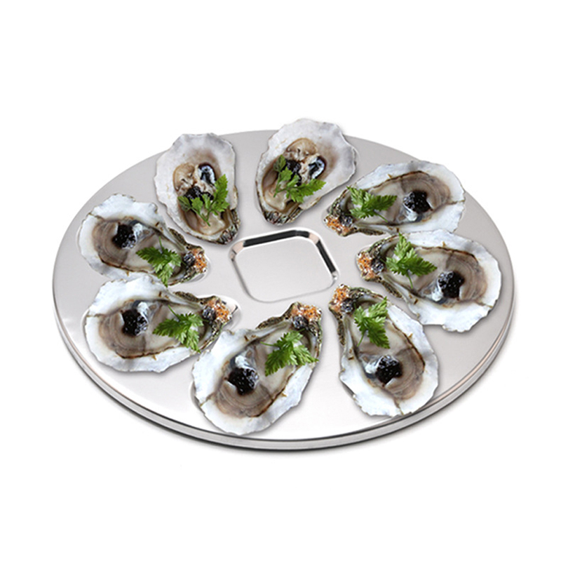 Stainless Steel Oysters Dinner Plate Slots Clam St... – Grandado