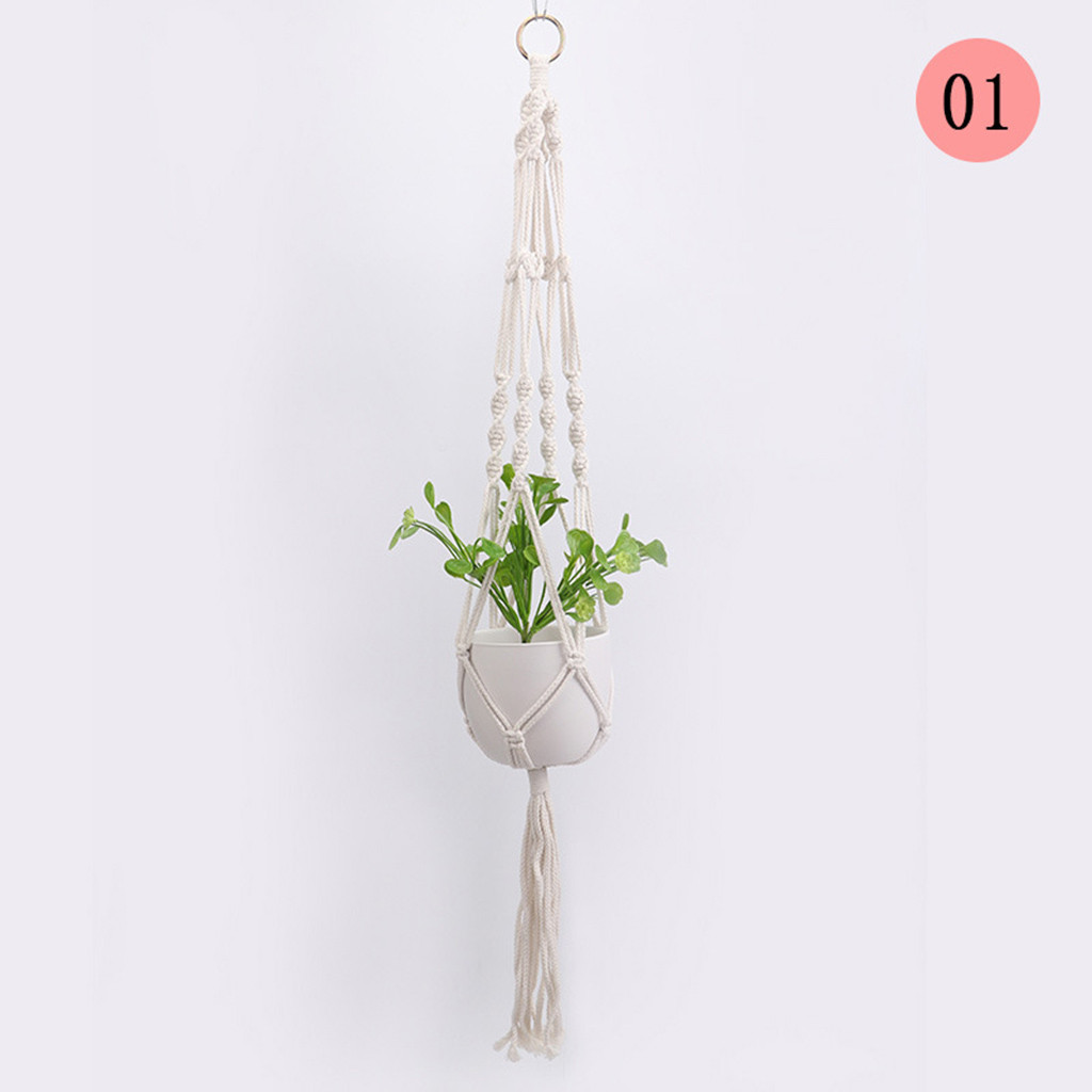 Bohemian Handmade Macrame Plant Hanger Flower Pot ... – Grandado