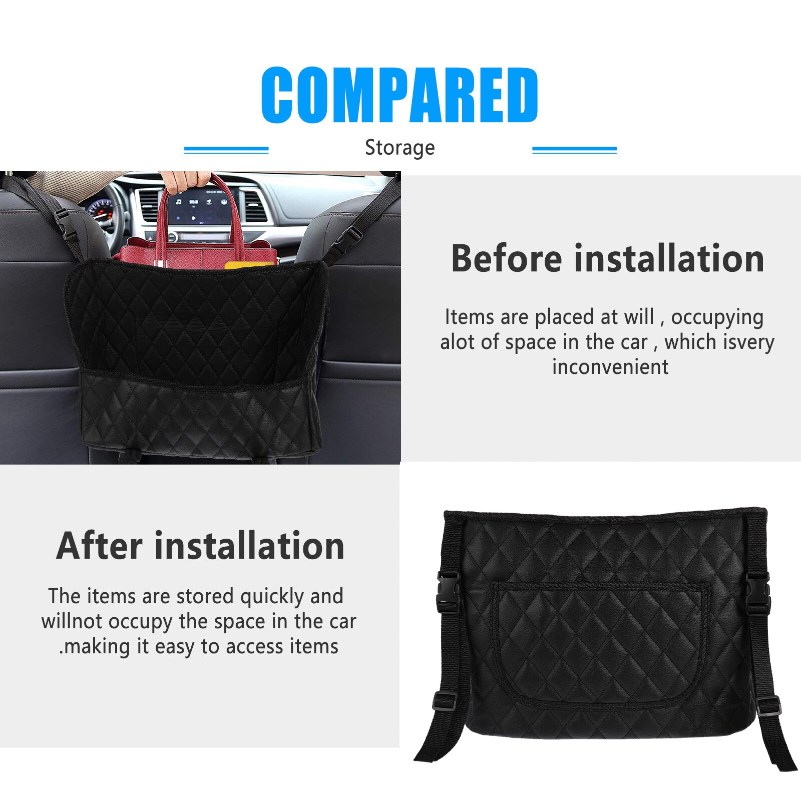 1Pc Lederen Auto Kloof Seat Bag Auto Accessoire Au... – Vicedeal