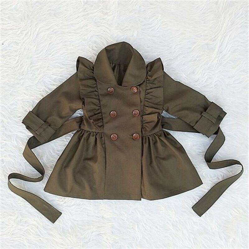 Barn bebis flicka barn vindjacka trenchcoat vindja... – Grandado