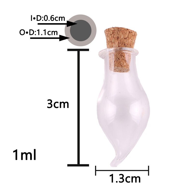 50pcs Transparent Tear Drops Glass Bottle Jars Via... – Vicedeal