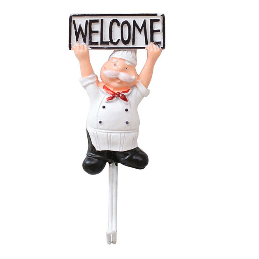 4pcs Kitchen Cartoon Chef Hook Resin Powerful Adhe... – Grandado