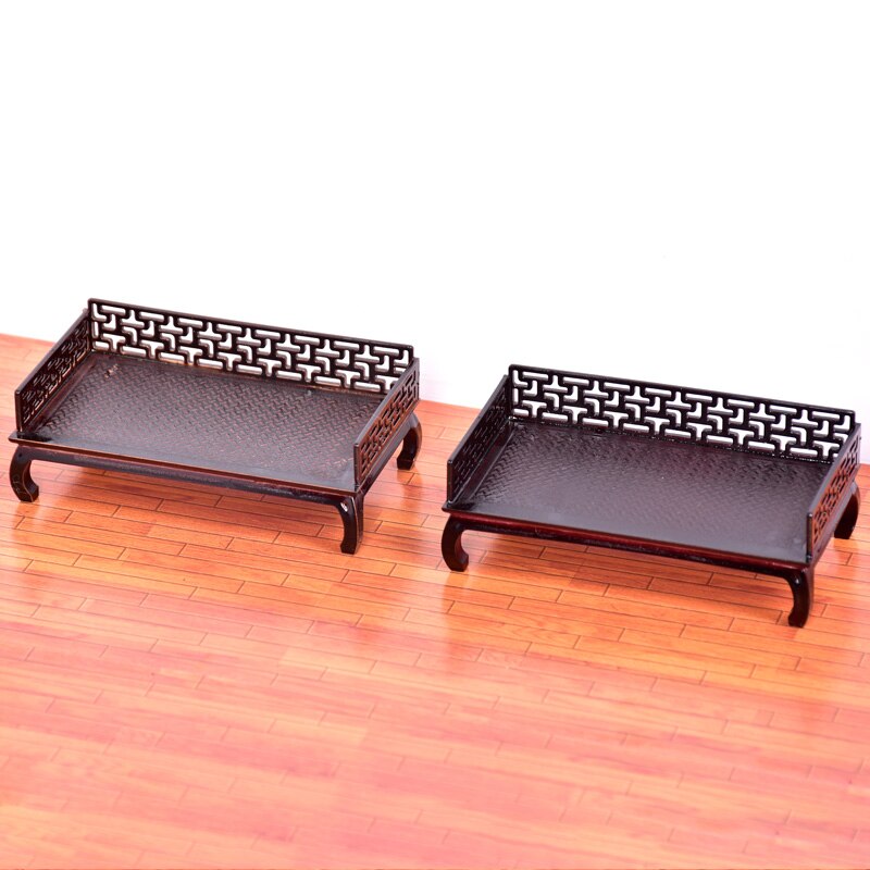 Chinese Style Retro Bed Model Mini Furniture Minia Grandado