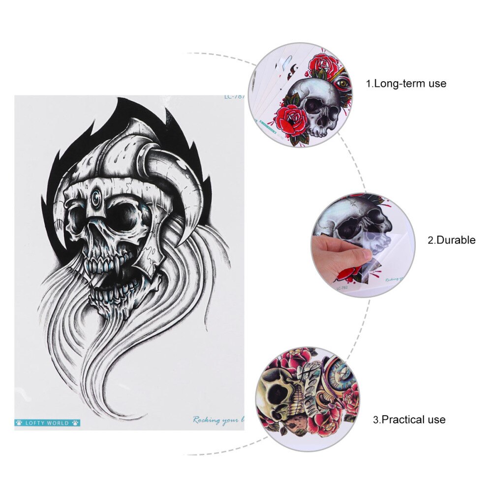 10Pcs Waterproof Body Arm DIY Large Decals Sticker... – Vicedeal