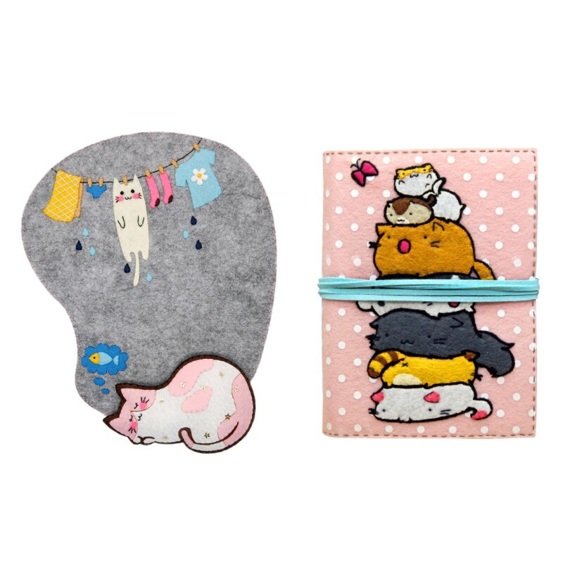 DIY Felt Crafts Handmade Notebook Mouse Pad Felt K... – Vicedeal