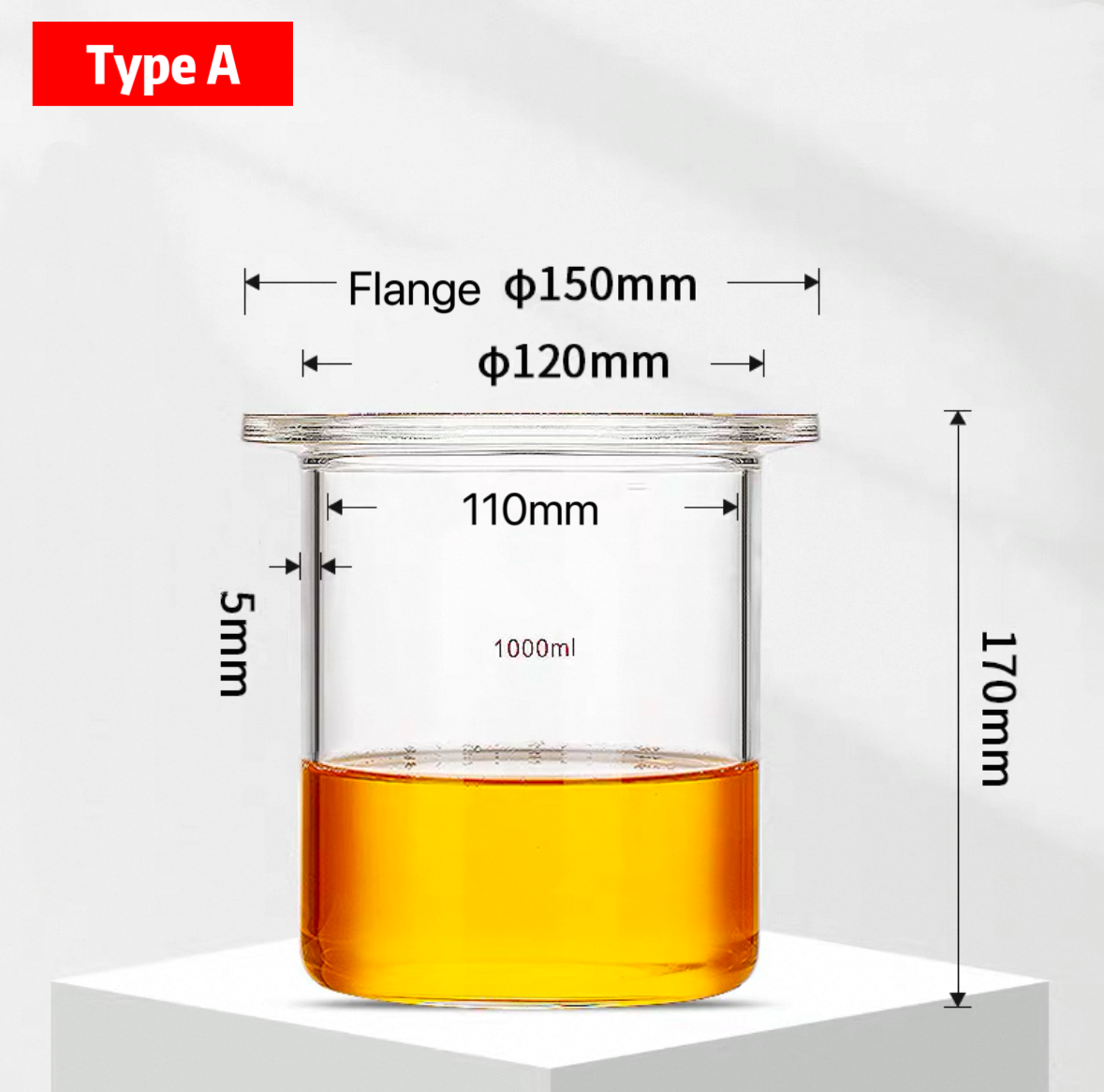 1000mL Flat /Round Bottom Glass Open Reactor Flask... – Grandado
