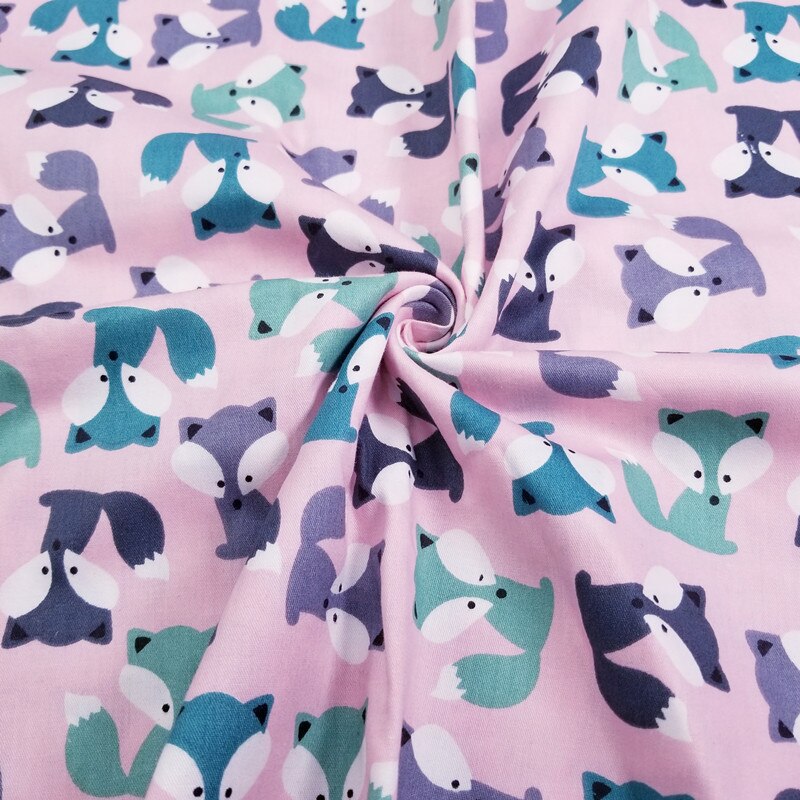 Kids Fox 100% Cotton Twill Fabric Cotton Patchwork... – Grandado