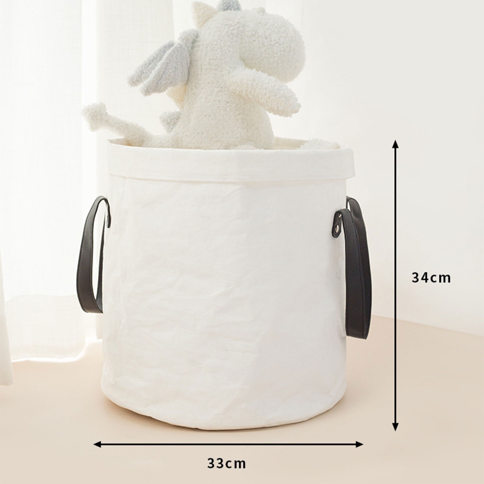 Solid Color Storage Basket Folding Laundry Bag Dir... – Grandado