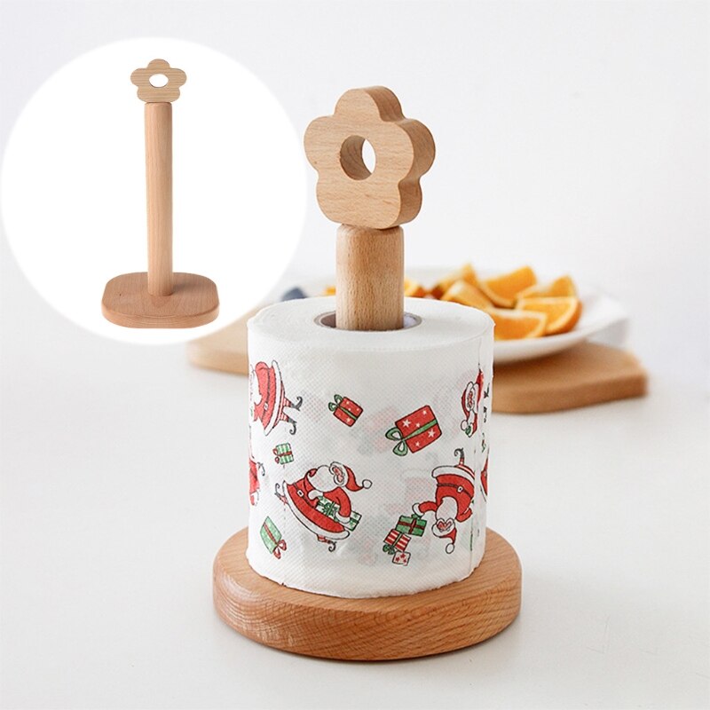Wooden Kitchen Roll Holder roll Stand Wood Kitchen... – Grandado