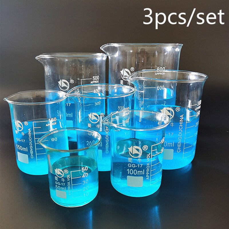 1set Lab Borosilicate Glass Beaker heat-resist Lab... – Vicedeal