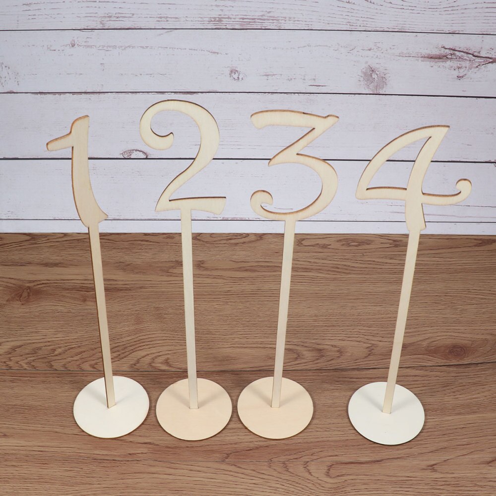 10 pcs Table Number Cards Wooden Decorative Place ... – Grandado