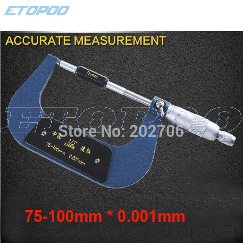 Micron Buiten micrometer 75-100mm 0.001 kalibratie... – Grandado