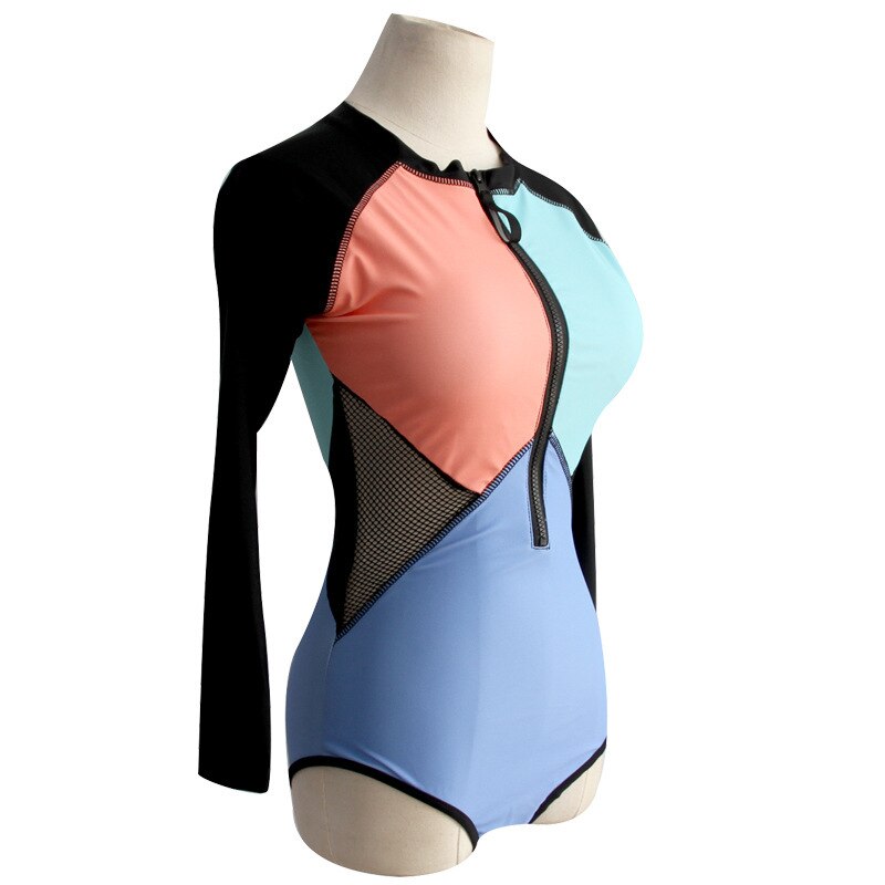 Women's Rashguard Long Sleeve Zip UV Sun Protectio... – Vicedeal