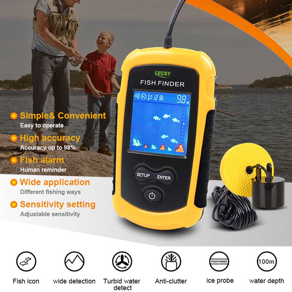Color display portable fish finder echo sounder al... – Grandado