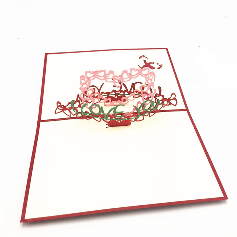 Letter I LOVE YOU 3D Pop Up Greeting Card Postcard... – Grandado