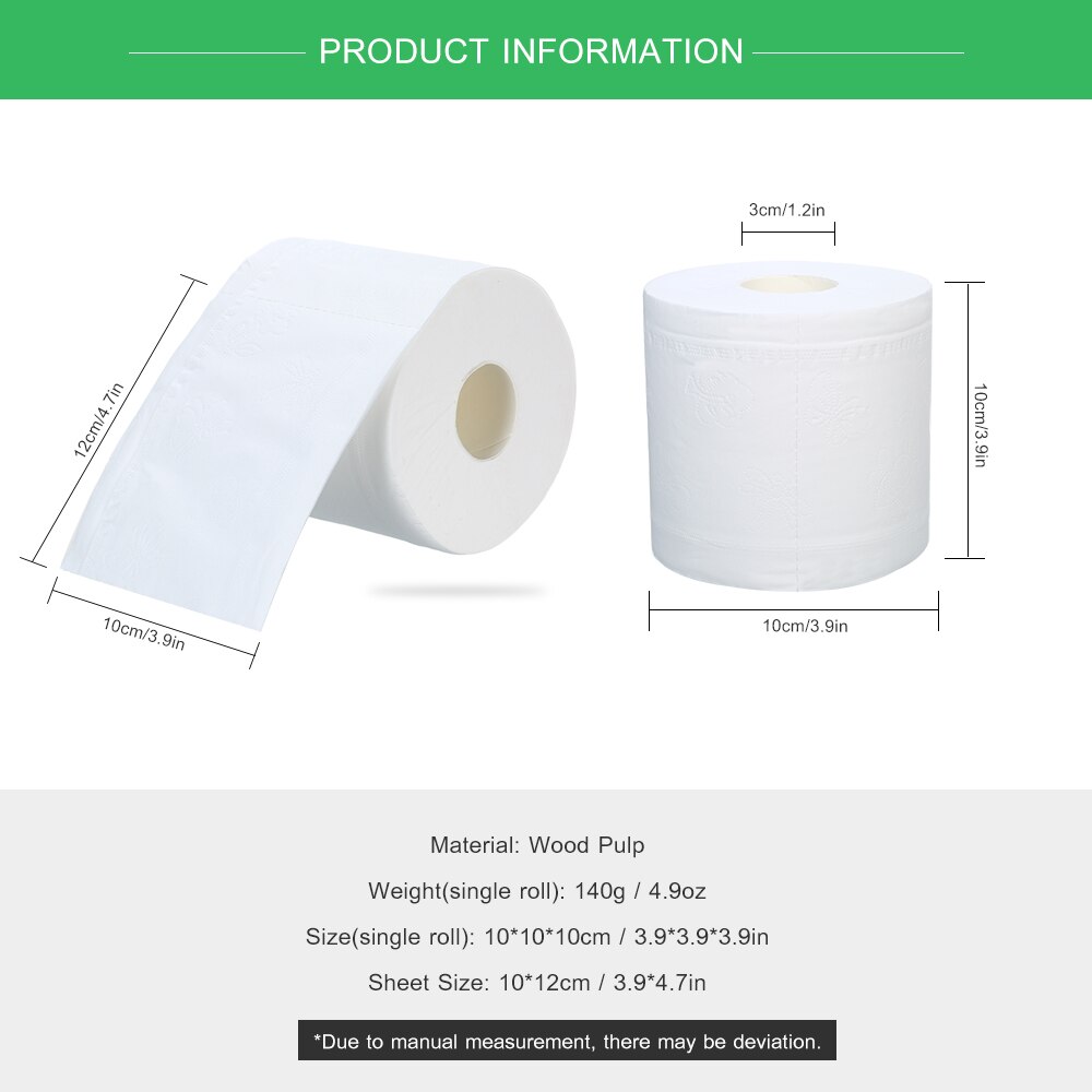 Wood Pulp Toilet Roll Paper Household Bath Tissue ... – Vicedeal