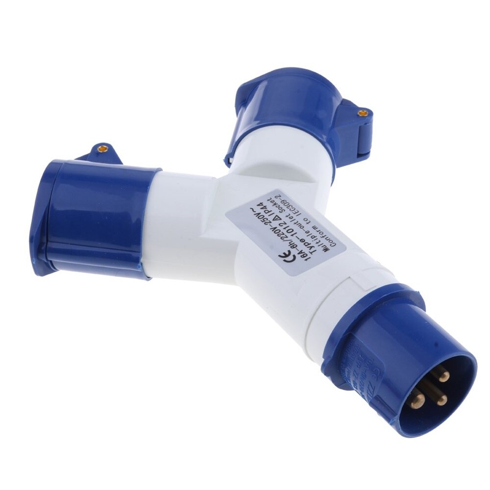 16A 230V 2 WAY SPLITTER ADAPTOR HORSEBOX for 16 CA... – Grandado