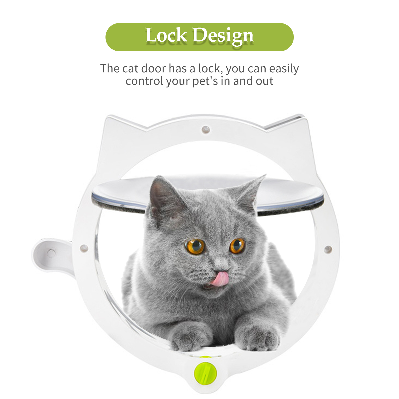 Dog Cat Door Security Flap Door Lockable Small Ani... – Grandado