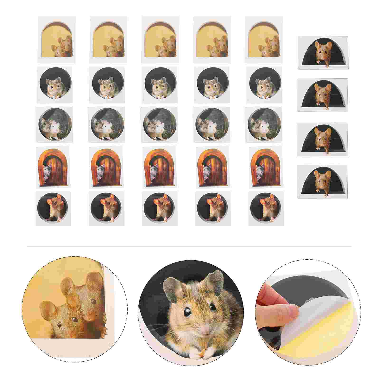 30Pcs Hole Wall Art Sticker Animal Decal Hole Back... – Vicedeal