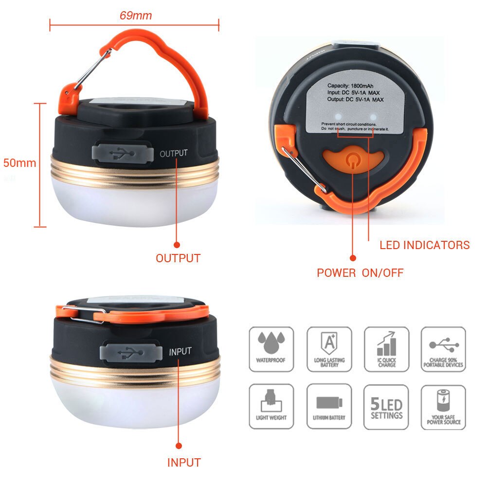 Ultra Bright Portable 3Modes LED Camping Tent Ligh... – Vicedeal