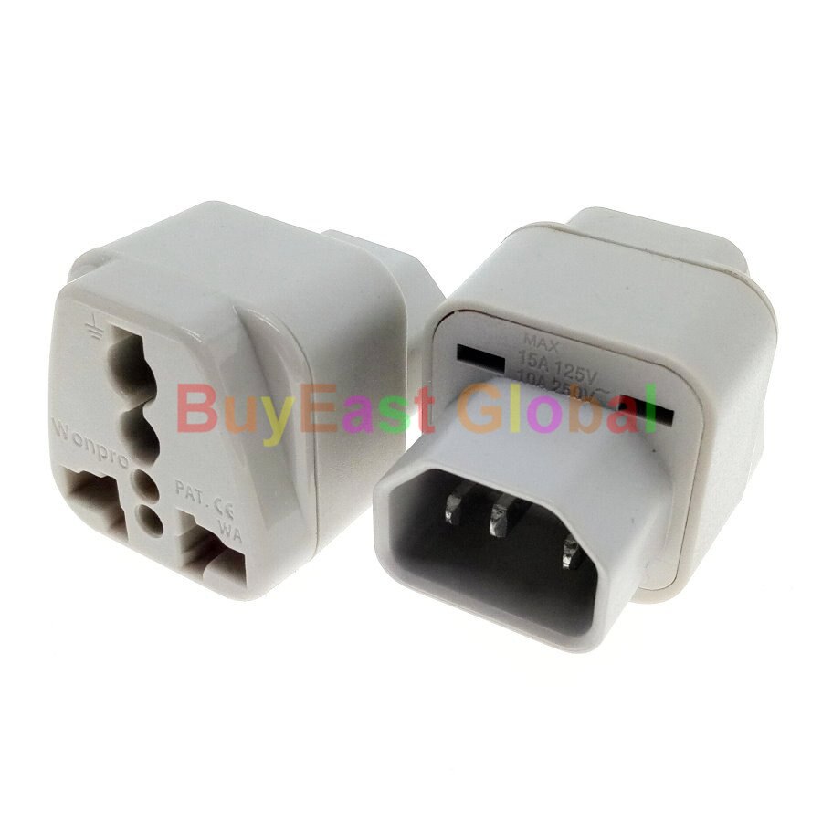 Universal to IEC C14 Male Plug Electrical Plug Ada... – Grandado