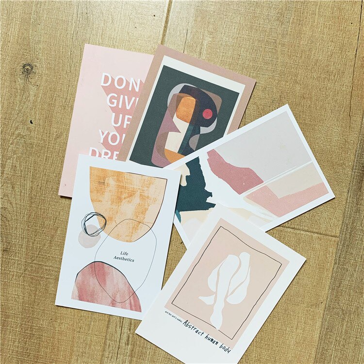 Retro Art Abstract Cards Illustration Small Poster... – Grandado