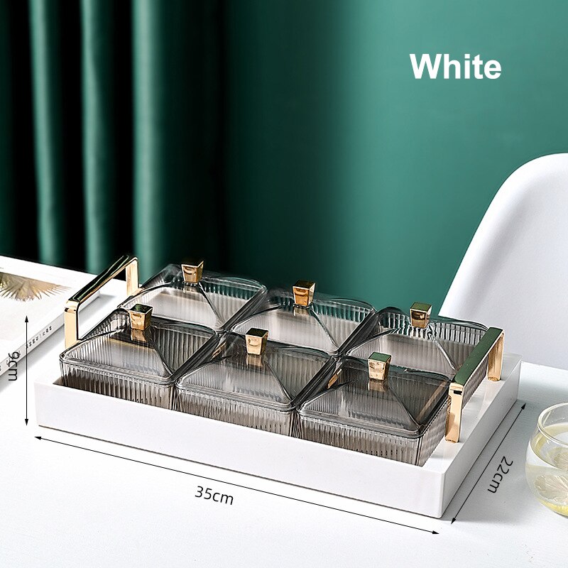 Arrivals White Luxury Separate Fruit Snack Tray Pl... – Grandado