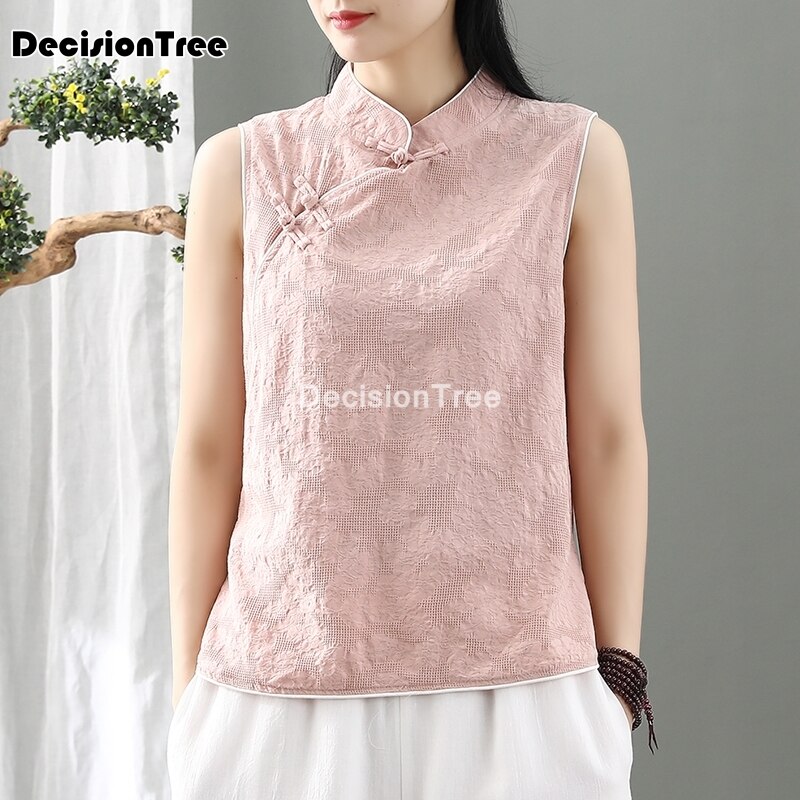 2022 embroidery qipao mandarin collar chinese vest... – Vicedeal