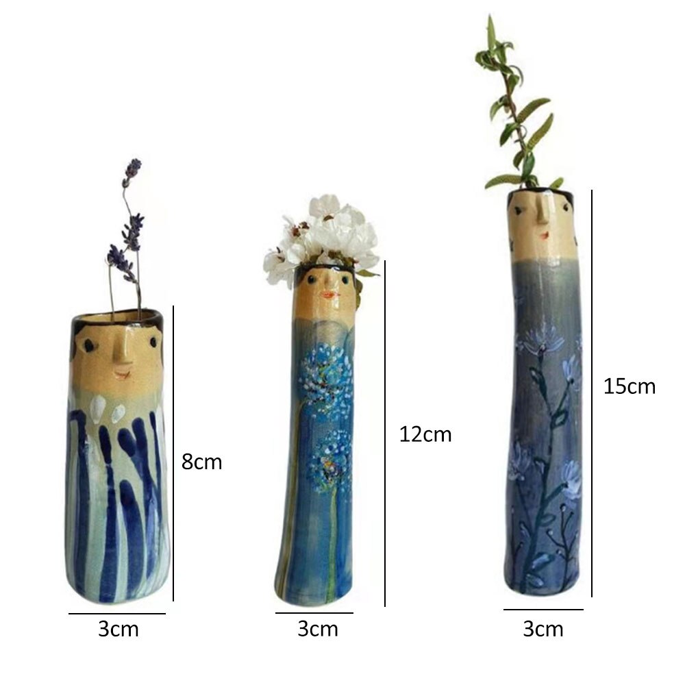 Bohemian Family Vase Flower Bottle Funny Humanoid ... – Grandado