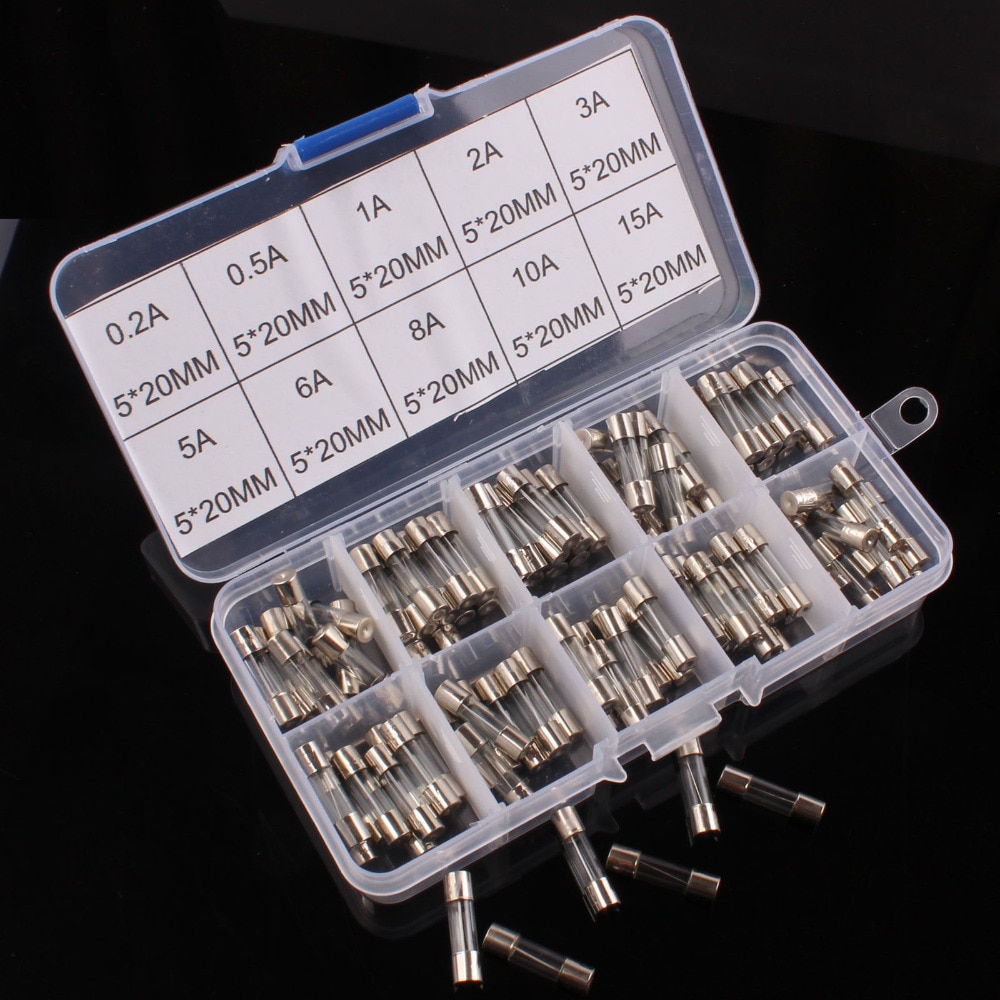 100Pcs 5*20mm Electrical Fuse Amp Fast-blow Glass ... – Vicedeal