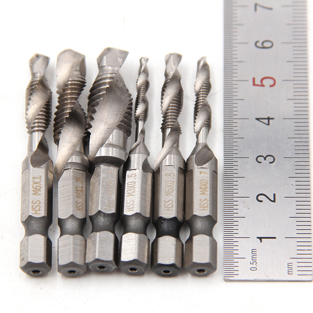 Titanium Plated Hex Shank HSS Screw Thread Metric ... – Vicedeal