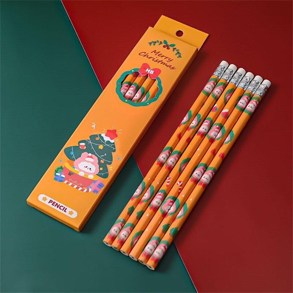 6-12pcs Cute Cartoon Pencils with Erasers HB Lead ... – Grandado