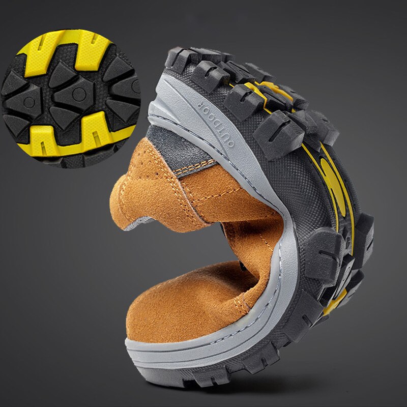 Leather Safety Shoes Steel Toes Cap Anti-smash Ant... – Vicedeal