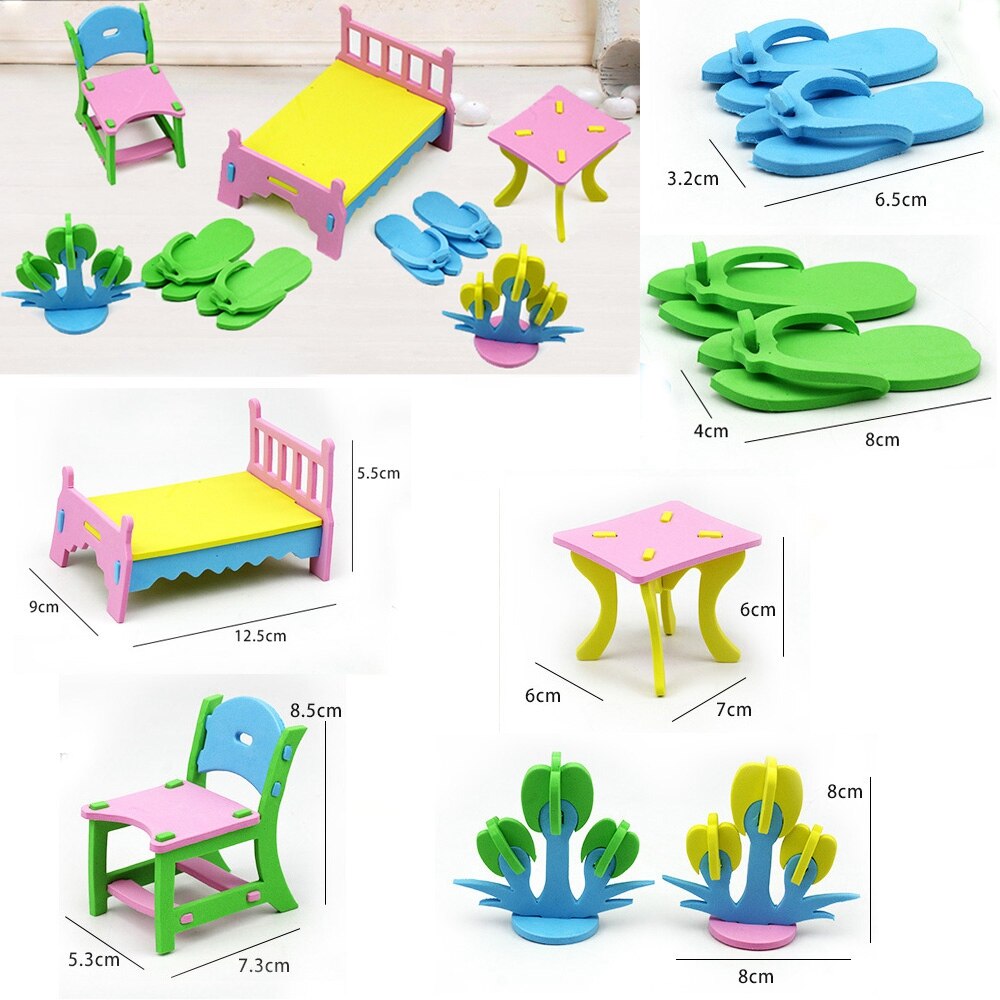 1Set Simulation Miniature Wooden Furniture Toys Do... – Grandado