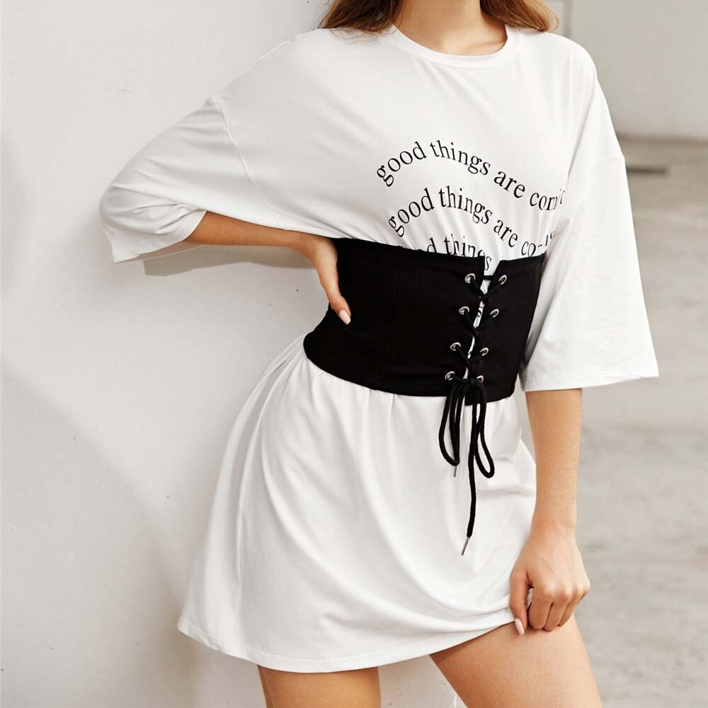 Lace up Corset Wide Band Slimming Body Belts for W... – Grandado