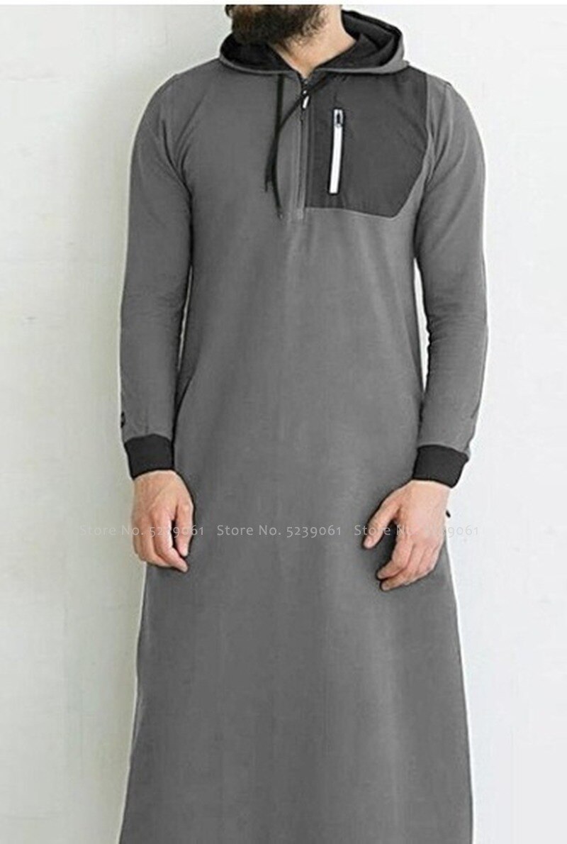 Abaya Men Arabic Long Sleeve Hoodies Muslim Dress ... – Grandado