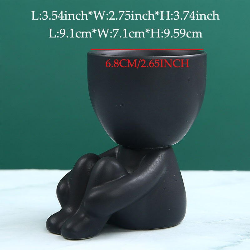 Nordic Ceramics Little People Body Art Flower Pot ... – Grandado
