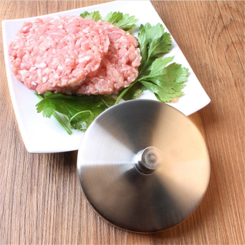 Stainless Steel Burger Patties DIY Mold Hand Operated Burger Meat Press ...