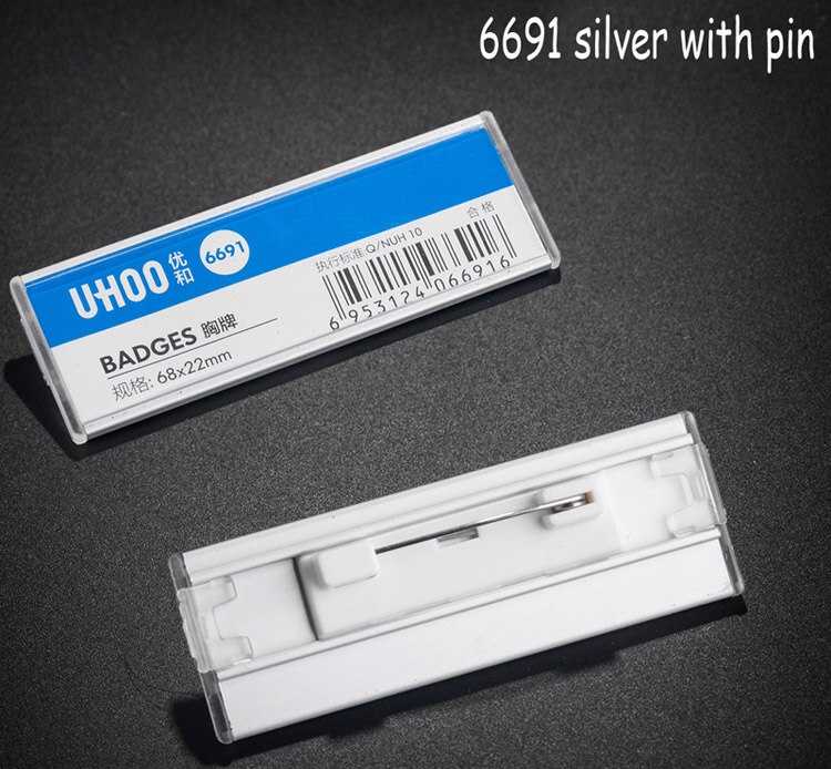 UHOO reusable metal needle name badge tag with saf... – Vicedeal