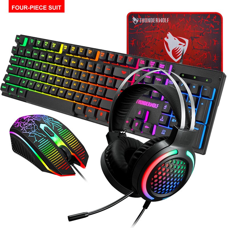 EAOR 4pcs Game Keyboard + Mouse + Headset + Mouse ... – Grandado