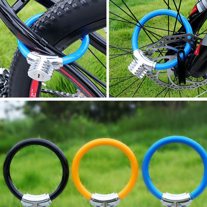 Bike Lock Anti-Theft Cable Coiled Secure Keys Bicy... – Vicedeal