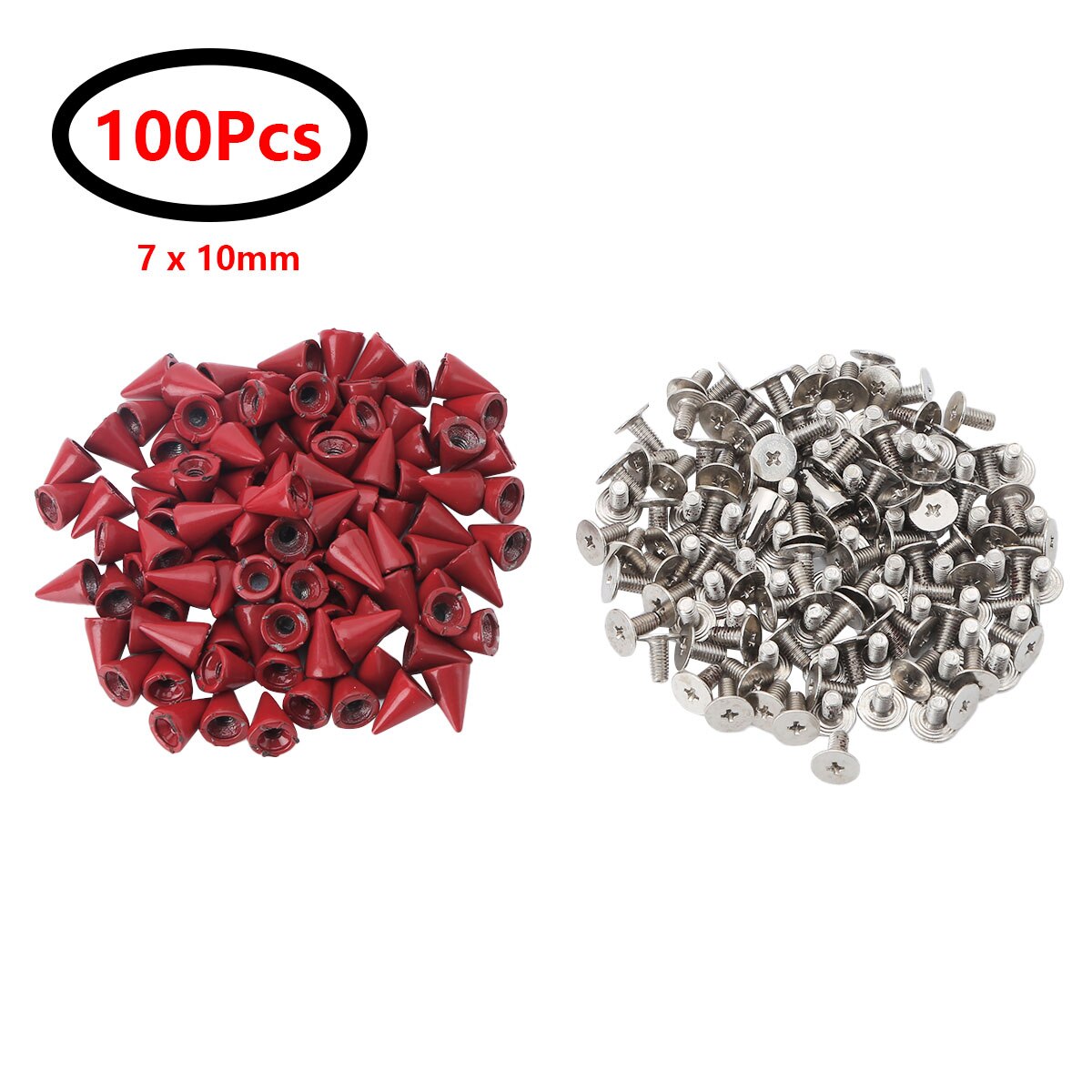 100Pcs Cone Metal Spikes Punk Rivets Screwback Stu... – Grandado