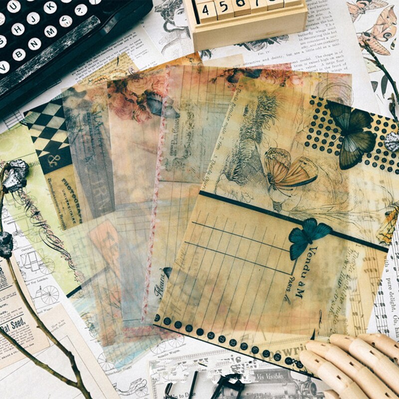 24 Sheet Vintage Scrapbook Pads Paper Origami Art ... – Grandado