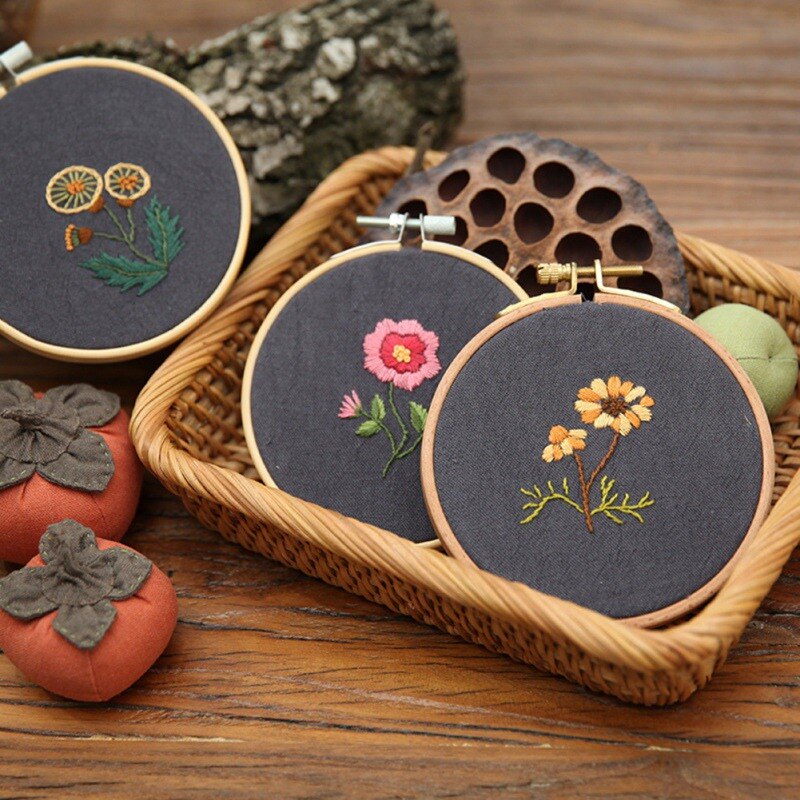 Plant Flower Pattern DIY Embroidery Material Packa... – Grandado
